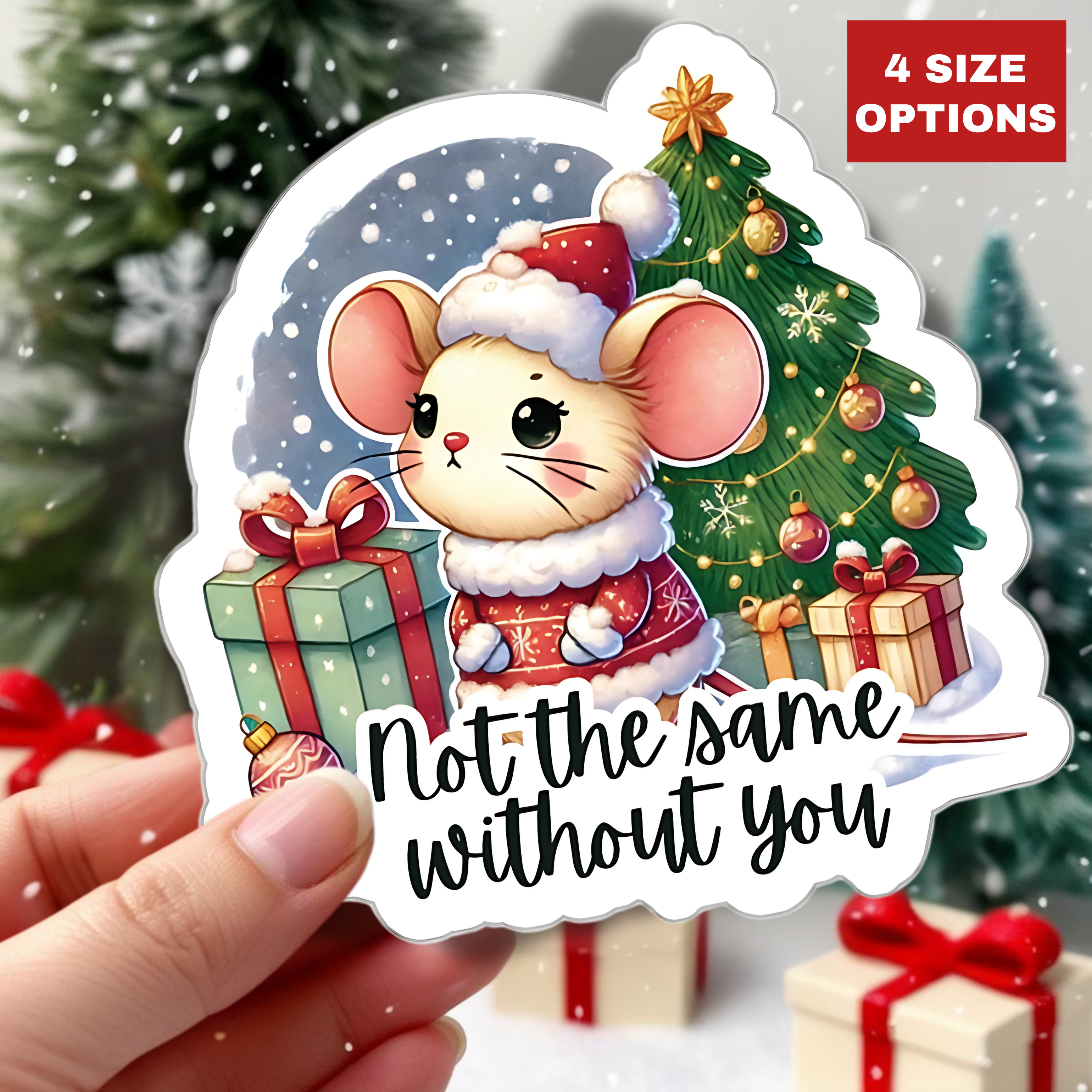Not The Same Without You Winter Vinyl Kiss-Cut Stickers, Merry Christm ...